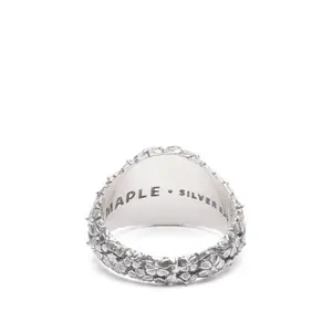 MAPLE Floral Oval Signet Ring