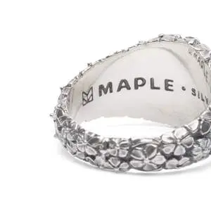 MAPLE Floral Oval Signet Ring