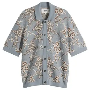 CORRIDOR Trellis Knit Shirt - Light Blue