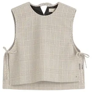 STEL Tie Side Check Tank Top - Camel Check