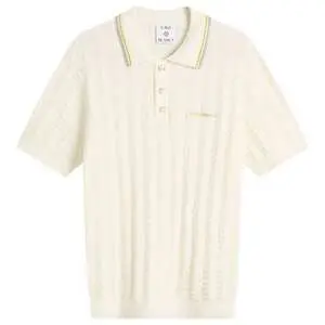 Casablanca Tennis Boucle Polo Shirt - White