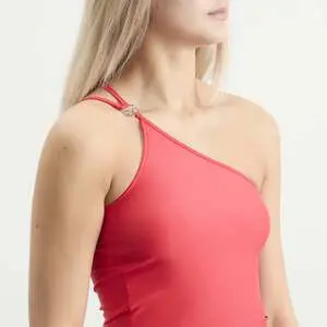 Coperni C-logo One Shoulder Dress