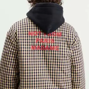Drole De Monsieur Check Overshirt With Slogan