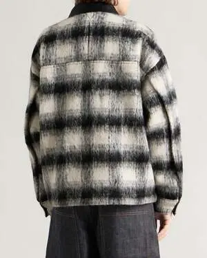 ENTIRE STUDIOS Fjord Alpaca Check Shirt Jacket