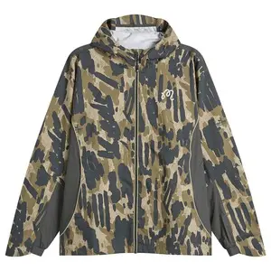 MALBON Tour Divot Camo Rain Jacket - Bark Camo