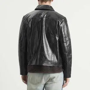 WON HUNDRED Dutton Leather Jacket - Black