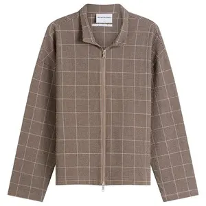 MKI MIYUKI ZOKU Seersucker Check Track Jacket - Brown