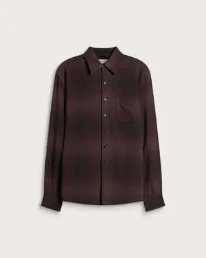 Our Legacy Cordial Check Grain Weave Above Shirt - Dusk