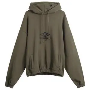 UMBRO BY SLAM JAM Og Logo Mask Hoodie - Dark Olive