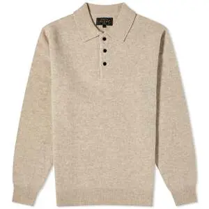 BEAMS Long Sleeve Knit Polo