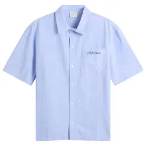 DAILY PAPER Script Shorts Sleeve Shirt - Blue