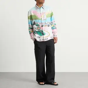 Casablanca Classic Long Sleeve Patterned Silk Shirt