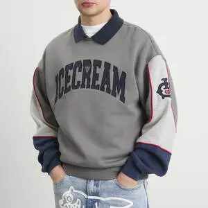 ICECREAM Collared Warm-up Sweatshirt