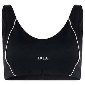 TALA Skinluxe Contrast Piping Sports Bra - Shadow Black