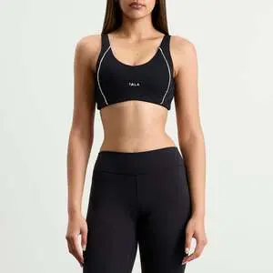 TALA Skinluxe Contrast Piping Sports Bra - Shadow Black