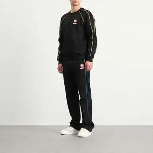 Casablanca Loopback Gradient Piping Raglan Sweatshirt