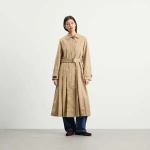 DAMSON MADDER Sofia Pleated Trench Coat Jacket