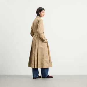 DAMSON MADDER Sofia Pleated Trench Coat Jacket