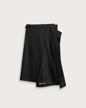 Y3 Denim Midi Skirt - Black