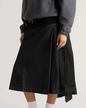 Y3 Denim Midi Skirt