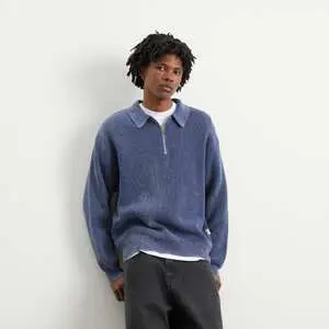 BOUND Acid Wash Half Zip Pullover