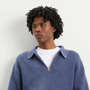 BOUND Acid Wash Half Zip Pullover