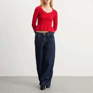 DAMSON MADDER Suri Shirred Cotton Blouse | 100% Cotton | End Clothing
