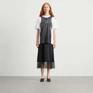 Simone Rocha Patchwork Satin Trompe L'oeil Print T-shirt