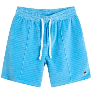 Casablanca Velour Pintuck Shorts - Blue
