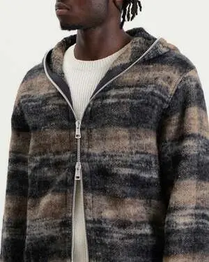 Our Legacy Woods Check Lofty Wool Full Zip Hood