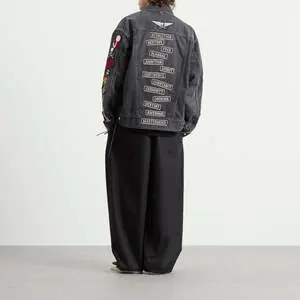 MASTERMIND WORLD Patched Denim Jacket