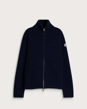 Moncler Zip Through Ribbed Jumper