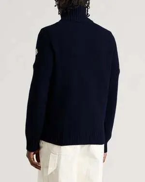Moncler Zip Through Ribbed Jumper