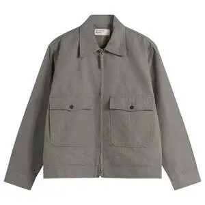 Universal Works Linen Slub Weave S130 Jacket - Mid Grey