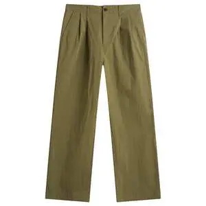 DANTON Double Pleat Easy Pants - Olive
