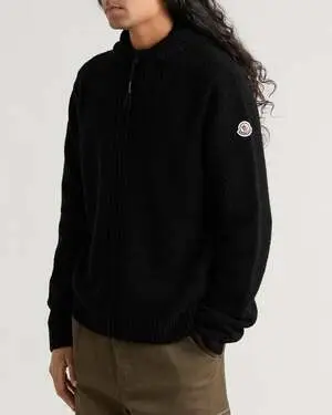 Moncler Boucle Knitted Hoodie