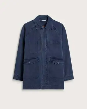 Folk Carcoat Jacket - Indigo Canvas
