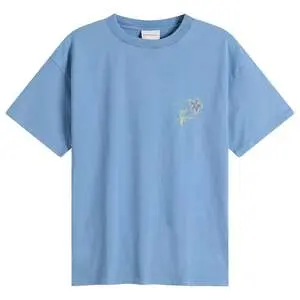 Drole De Monsieur Esquisse Slogan T-shirt - Light Blue