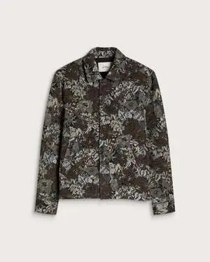 LES DEUX Rose Jacquard Overshirt - Dark Sand