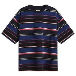 BEAMS Multi Stripe T-shirt - Navy