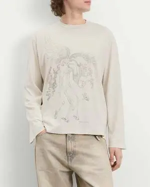 Our Legacy Spirit Print Box Long Sleeve Top
