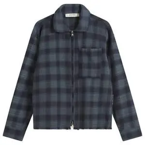 ABOUT:BLANK Plaid Zipped Overshirt - Black