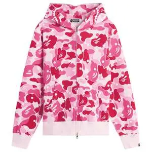 A BATHING APE Abc Dot Shark Zip Hoodie - Pink