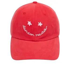 DAMSON MADDER Washed Smiley Cap - Red