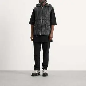 Rick Owens X Moncler Geocamo Flight Ziplock Hooded Vest Jacket