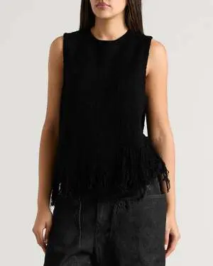 Y3 Knit Fringe Vest
