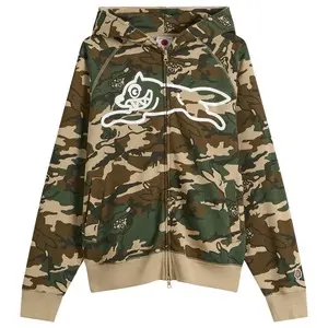 ICECREAM Running Dog Woodland Camo Zip Through Hood | | 100% Cotton | End Clothing - Multicolor