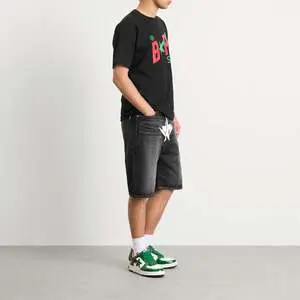 A BATHING APE Twin Sta Relaxed Fit Denim Shorts