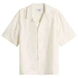 WAX LONDON Curzon Jacquard Vacation Shirt - Ecru