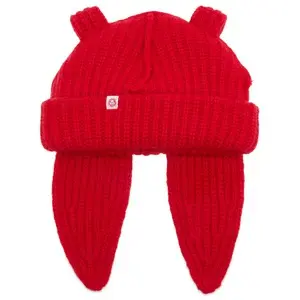 CHARLES JEFFREY Mohair Chunky Rabbit Beanie - Red